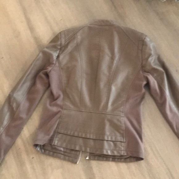 Express | Jackets & Coats | Express Faux Leather Jacket In Brown | Poshmark